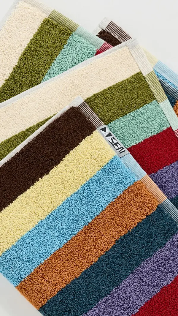 DUSEN DUSEN Striped Terry Cloth Bathmat