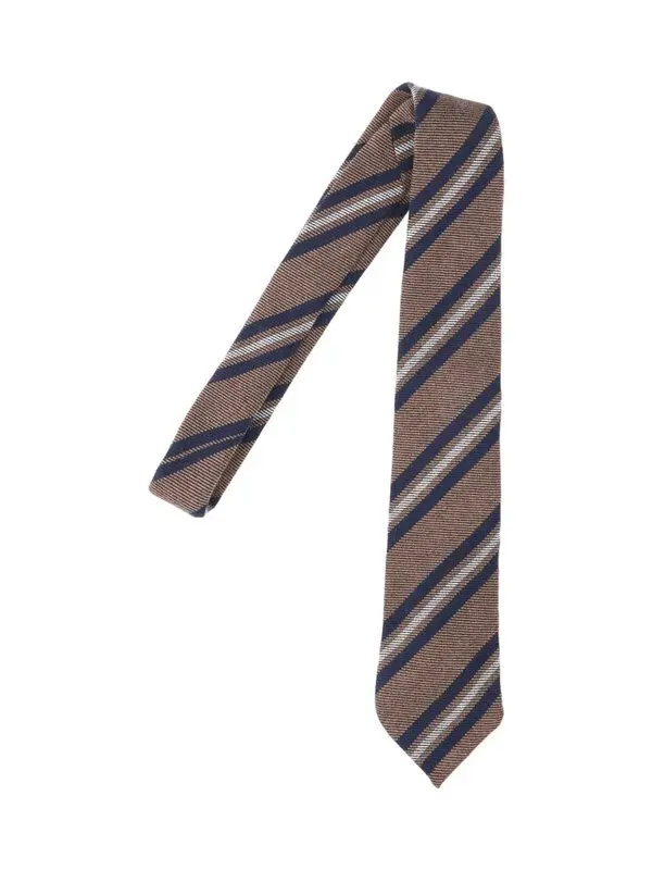 FINAMORE 1925 Wool Tie - Brown