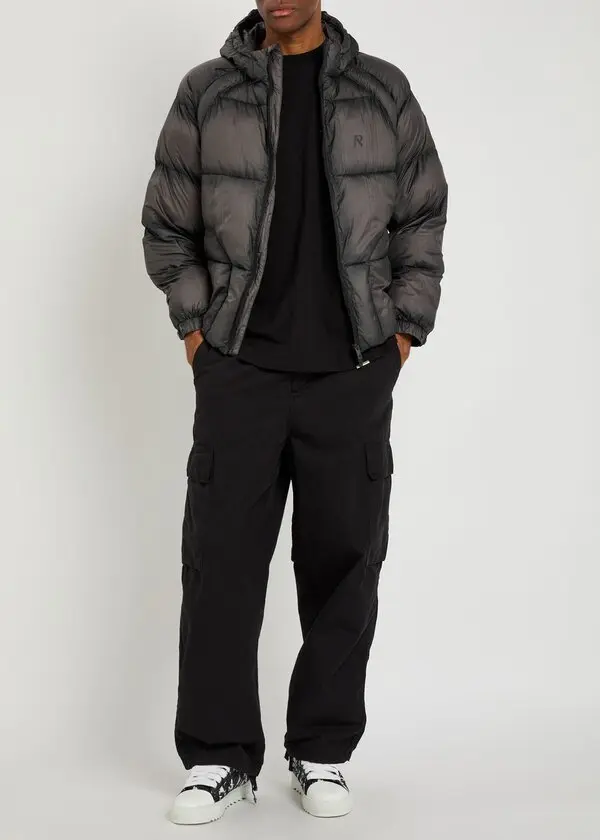REPRESENT Hooded Nylon Jacket - Black