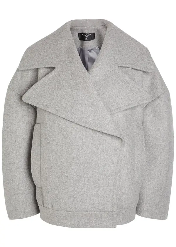 Balmain Wool And Cashmere-blend Coat