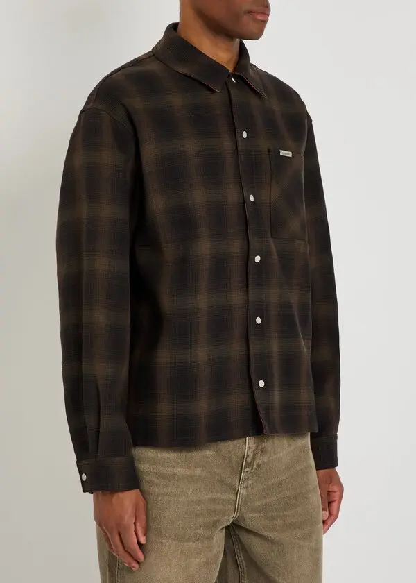 REPRESENT Reversible Plaid Cotton Shirt