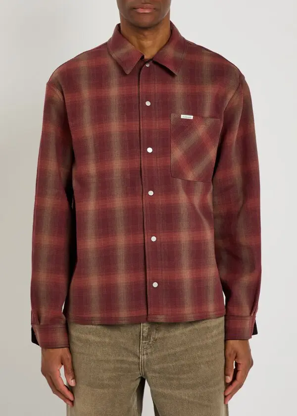 REPRESENT Reversible Plaid Cotton Shirt