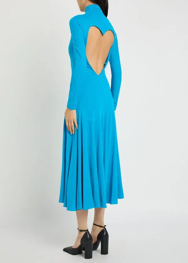 blue heart cut out dress Blue Checks Short dress with Heart Cut-out – PROJECTTETEATETE main image 0