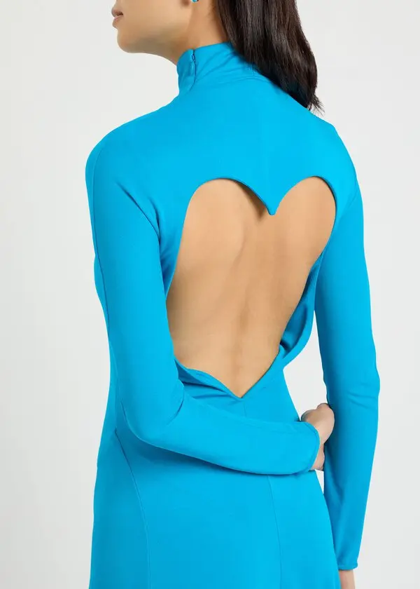 blue heart cutout dress Lola + The Boys Crystal Heart Dress, 4 main image 0