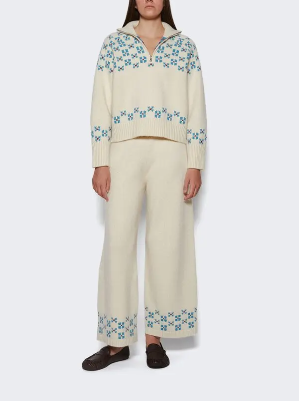 Calle Del Mar Winter Fair Isle Pant - Natural