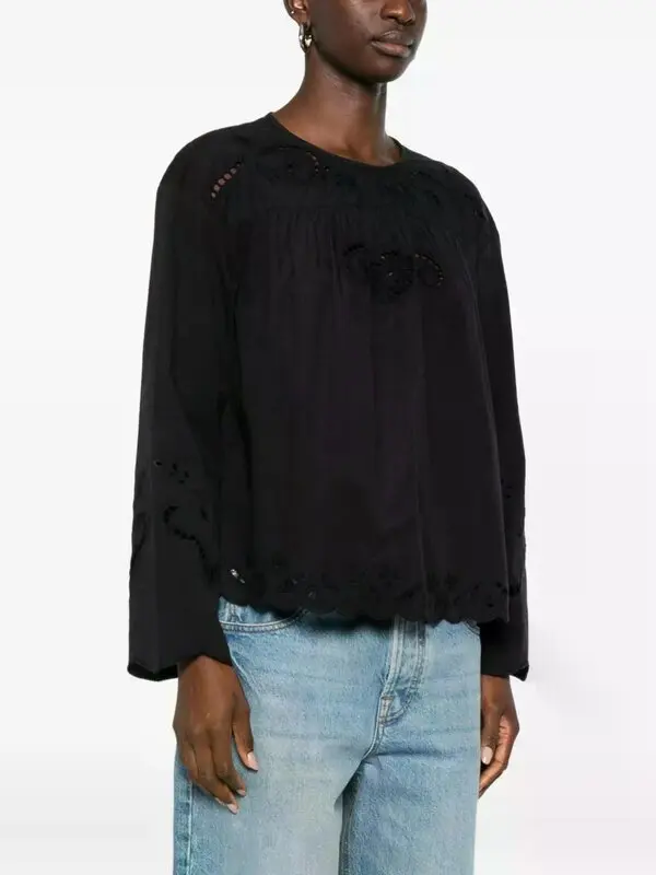 FORTE_FORTE Cut-out Blouse - Black