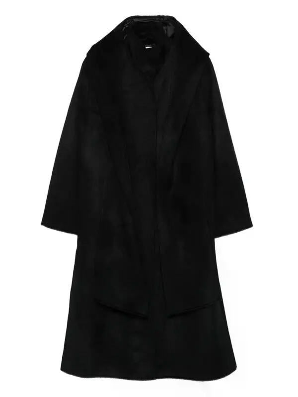 FORTE_FORTE Funnel-neck Virgin Wool-blend Coat