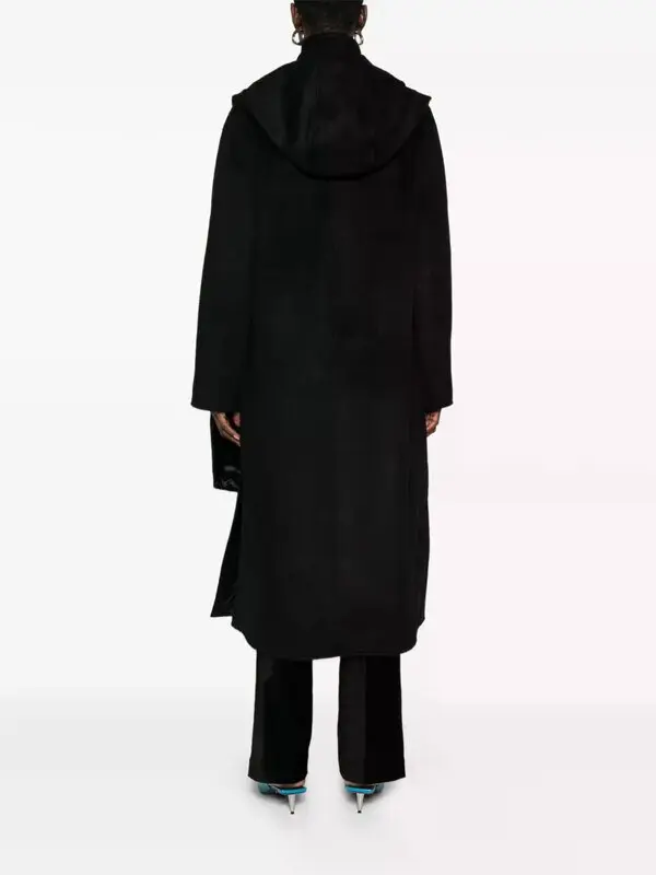 FORTE_FORTE Funnel-neck Virgin Wool-blend Coat