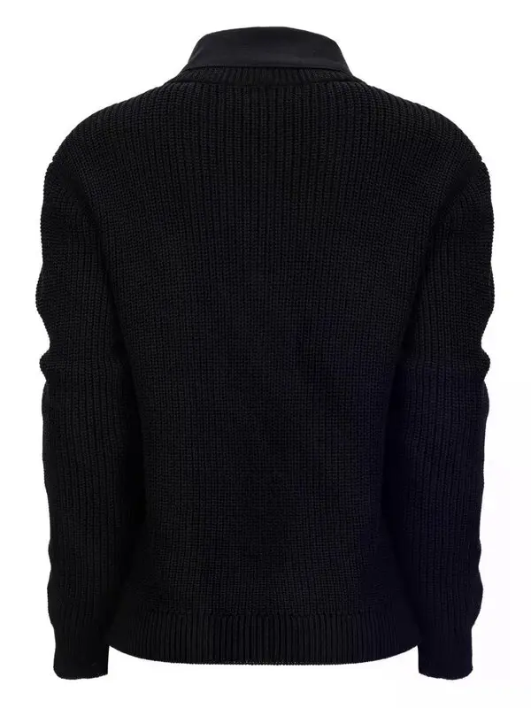 MEDEEA Collared Cotton Sweater