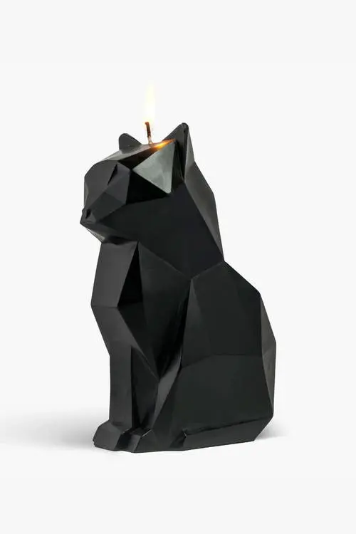54CELSIUS Pyropet Kisa Cat Candle - Black