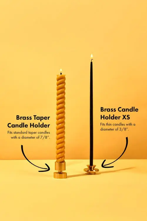 54CELSIUS Brass Taper Candle Holder