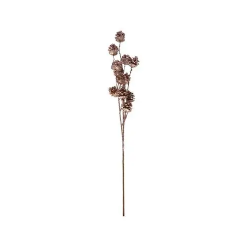 STORIED HOME Plastic Pinecone Stem, Ice Finish - Copper
