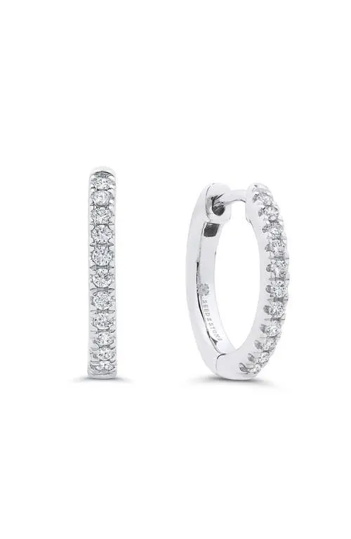 SEED2STONE Pavé Diamond Hoop Earrings - Silver