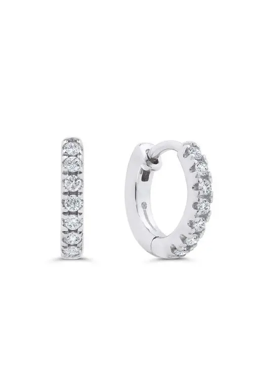 SEED2STONE Pavé Diamond Hoop Earrings - Silver