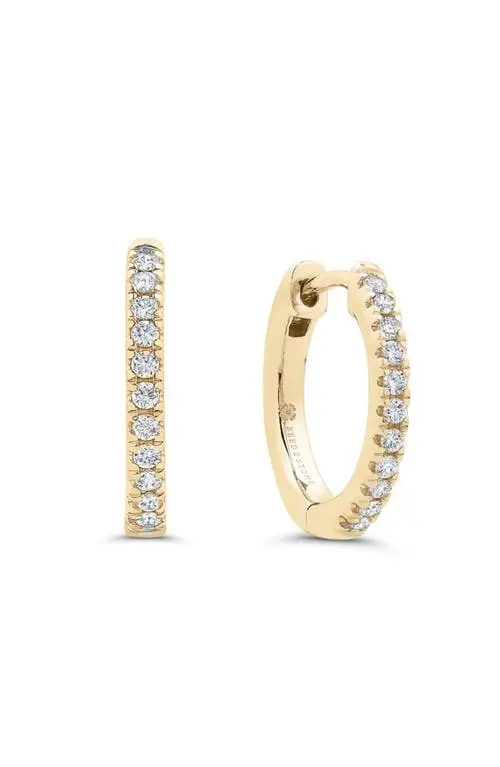 SEED2STONE Pavé Diamond Hoop Earrings - Yellow Gold