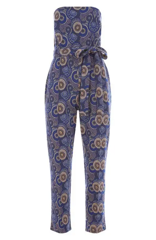 KAHINDO Conakry Jacquard Strapless Jumpsuit