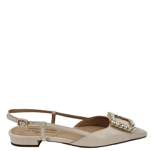 MADISON MAISON Slingback Flat - Cream