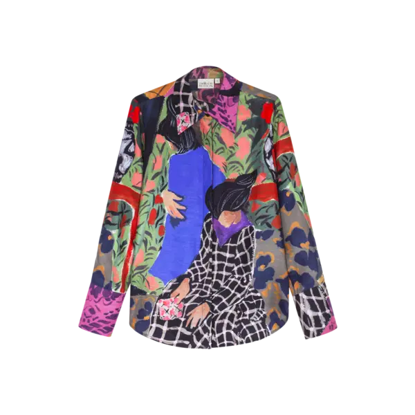 UNTITLED IN MOTION Kali Silky Button-up Shirt - Chambers