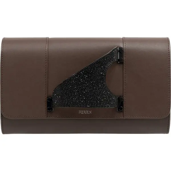 Perrin L'eiffel Strass Clutch - Espresso