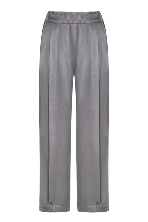 UNTITLED IN MOTION Pluos Relaxed-fit Silky Trousers - Graphite