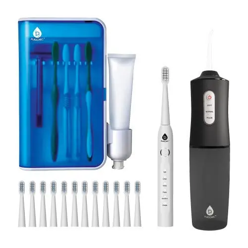 PURSONIC Complete Oral Care Bundlesonic Toothbrush - Black