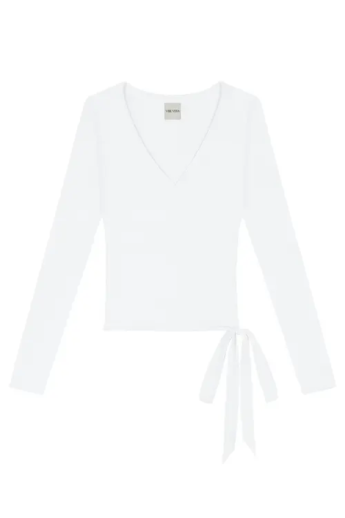 VIR VITA Margot Wrap Top - Coconut