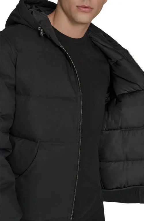 LEVI'S Quilted Puffer Hoodie Bomber Jacket - Black