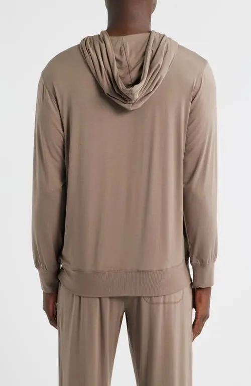 Daniel Buchler Sleek Pajama Hoodie - Brown