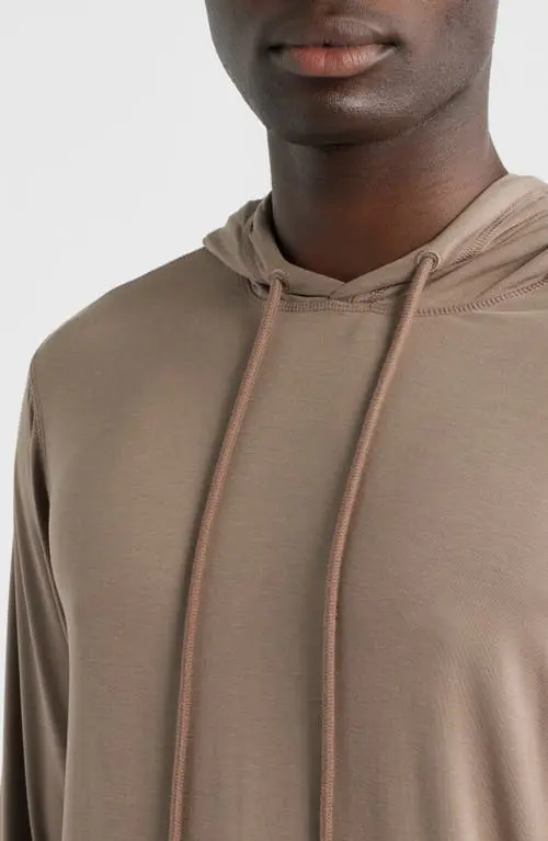 Daniel Buchler Sleek Pajama Hoodie - Brown