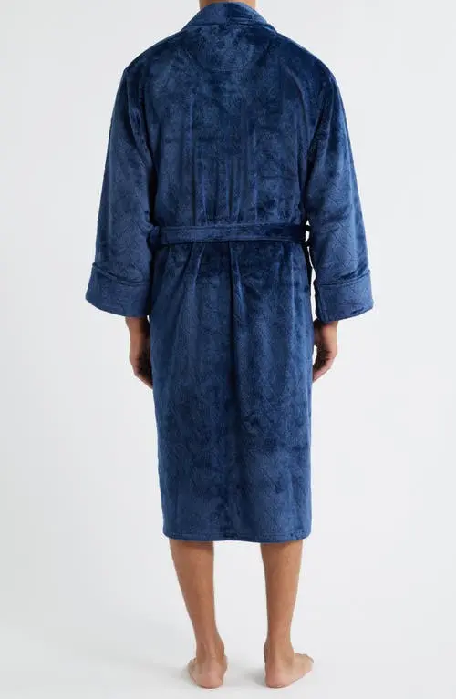 Daniel Buchler Diamond Jacquard Robe - Navy