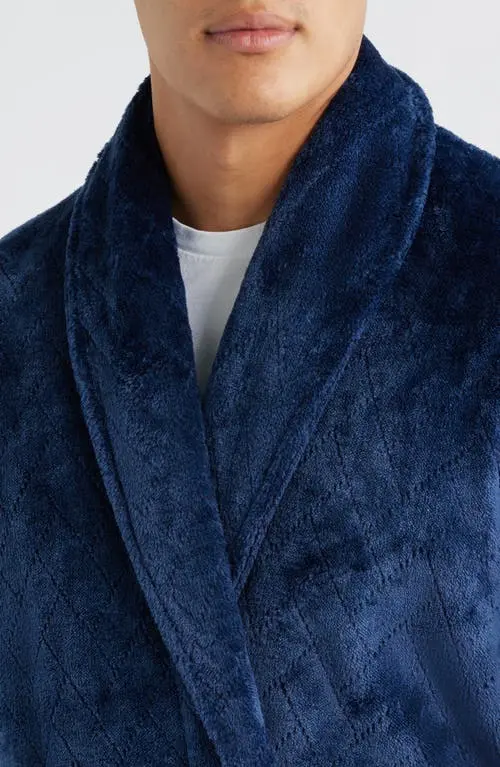 Daniel Buchler Diamond Jacquard Robe - Navy