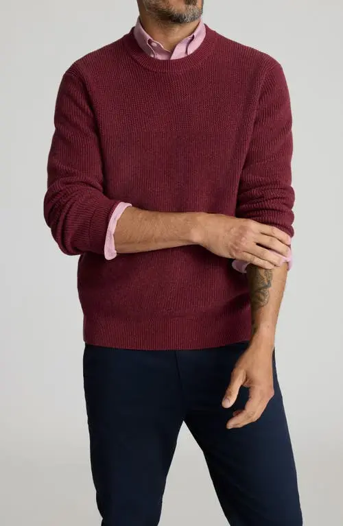 UNTUCKIT Seaver Cotton Crewneck Sweater - Maroon