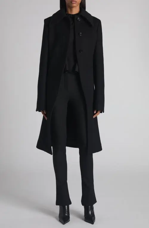 Alexander McQueen T-bar Wool & Cashmere Cutaway Coat