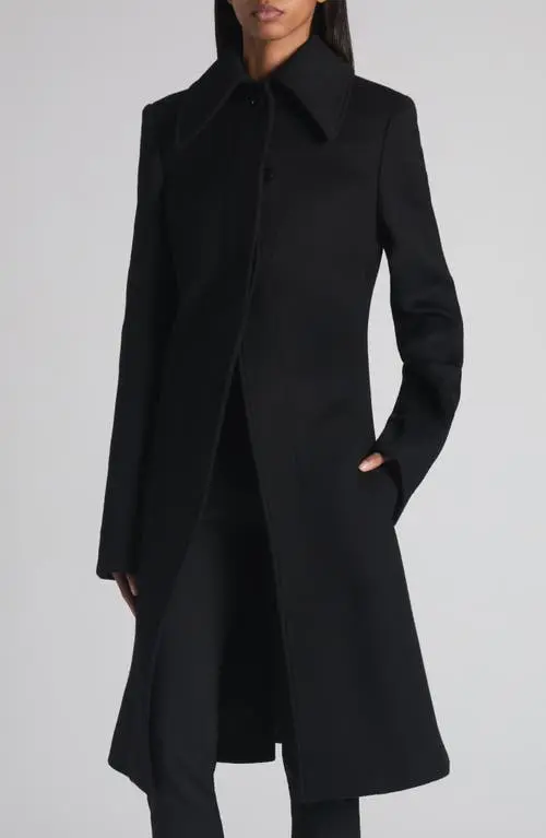 Alexander McQueen T-bar Wool & Cashmere Cutaway Coat