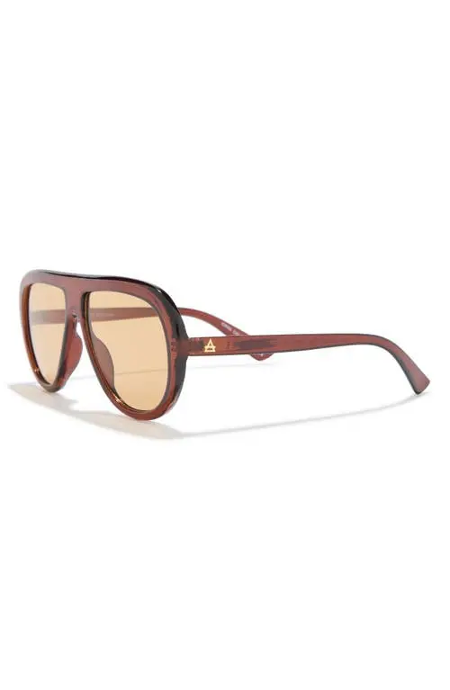 AIRE Cadent 54mm Aviator Sunglasses - Hazelnut/tan Tint