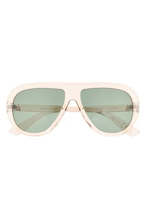 AIRE Cadent 54mm Aviator Sunglasses - Stone/green Mono