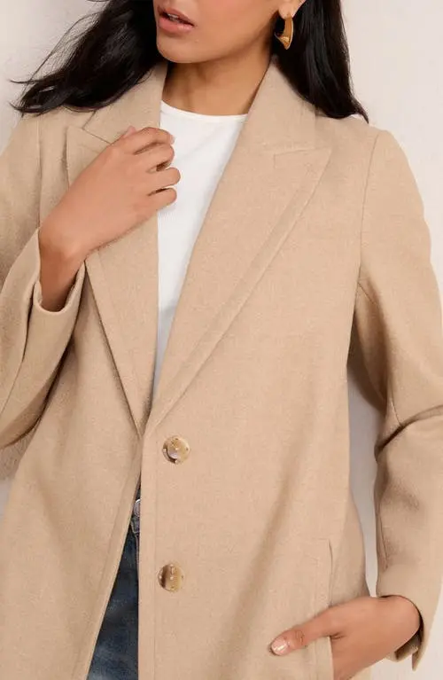 FRIENDS LIKE THESE Peaked Lapel Front Snap Coat
