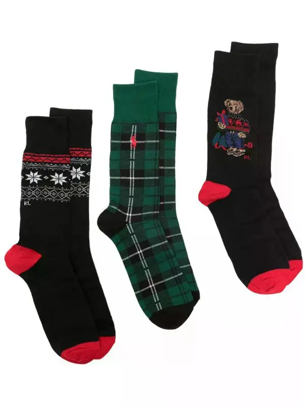 Polo Ralph Lauren Mix-print Ankle Socks Pack
