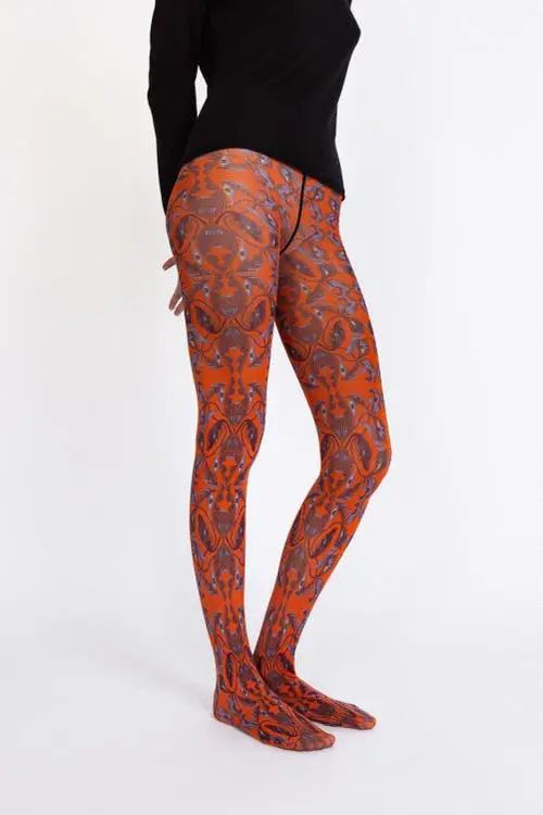 ALAS Printed Tights - Cream