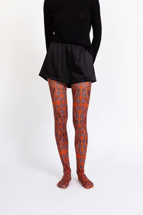 ALAS Printed Tights - Red