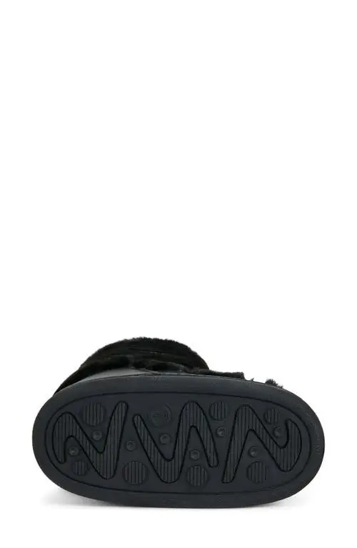 AZALEA WANG Karmela Faux Fur Flatform Bootie - Black