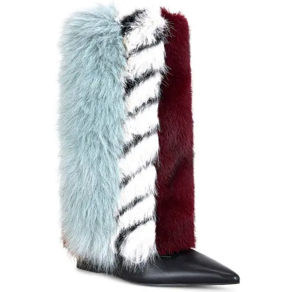 AZALEA WANG Briash Faux Fur Bootie