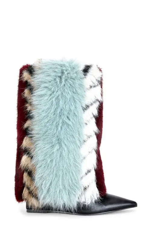 AZALEA WANG Briash Faux Fur Bootie