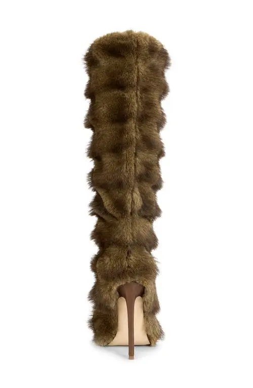 AZALEA WANG Conrad Faux Fur Stiletto Boots