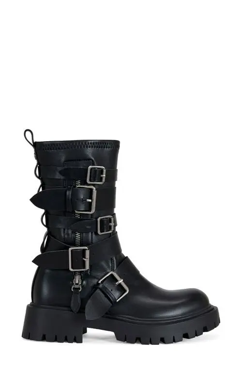 AZALEA WANG Spridy Buckled Combat Boot