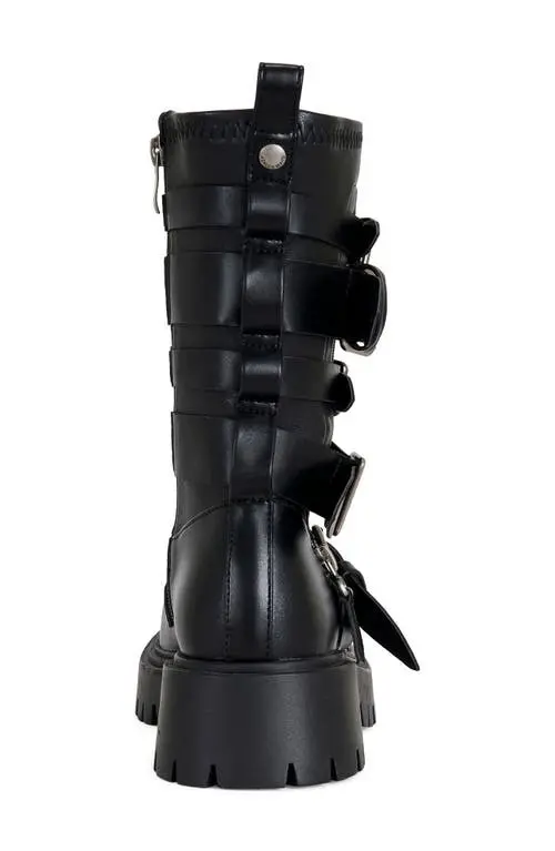 AZALEA WANG Spridy Buckled Combat Boot