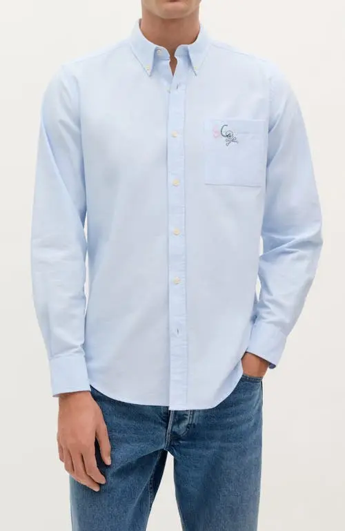 SCALPERS Tromso Oxford Bd Shirt - Skyblue
