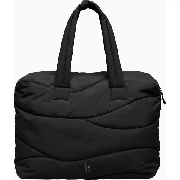 GOT BAG Wavy Puffer Recycled Nylon Everyday Laptop Bag - Black