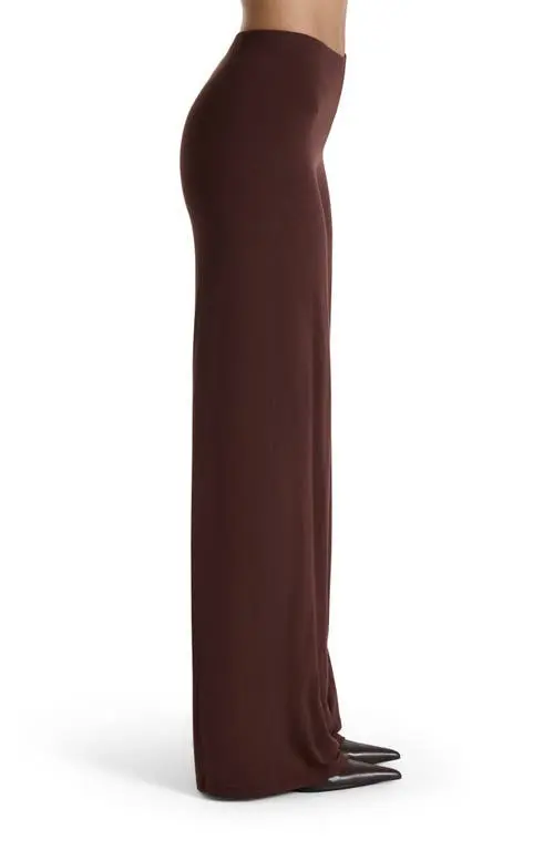 Naked Wardrobe Pull-on Wide Leg Pants - Chocolate