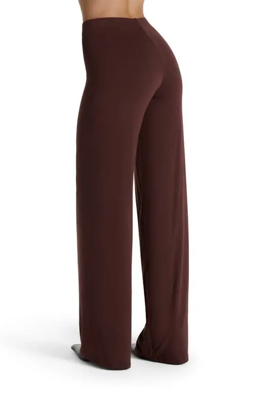 Naked Wardrobe Pull-on Wide Leg Pants - Chocolate